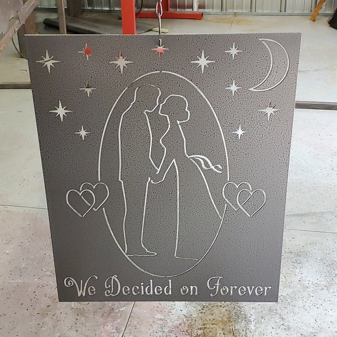 Wedding Sign SVG: CNC Plasma DXF, Laser Cut File, Cricut Waterjet ...