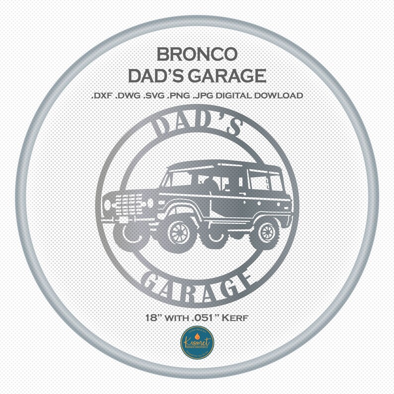 Dads Garage Sign Dxf Files for Cnc Plasma Cutting, Bronco Sign Svg ...