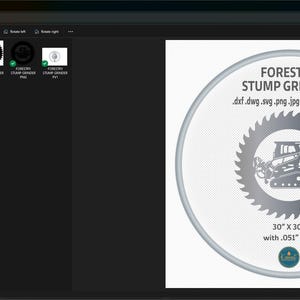 Stump Grinder Logo Sign Svg Files for Laser Cutter, Forestry Sign Dxf ...