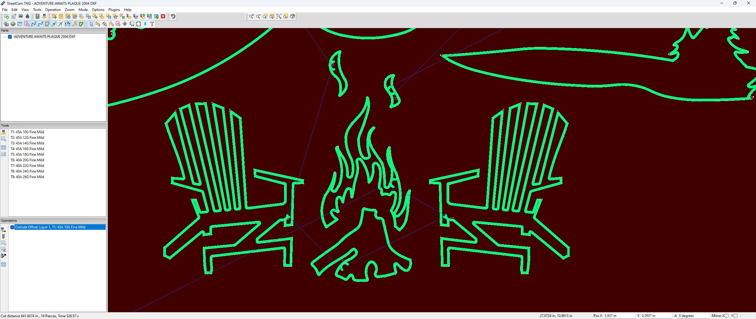 Mountain Scene Plasma Dxf File for Cnc Plasma Cutting, Mountain Camping ...