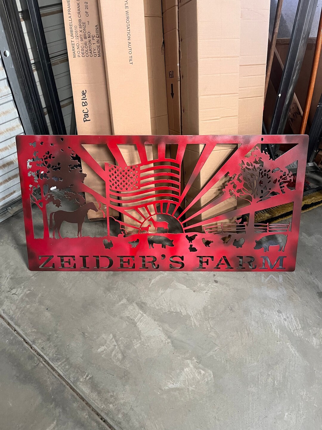 Farm Sign Dxf File for Cnc Plasma Cutter, Ranch Sign Svg File for Laser ...