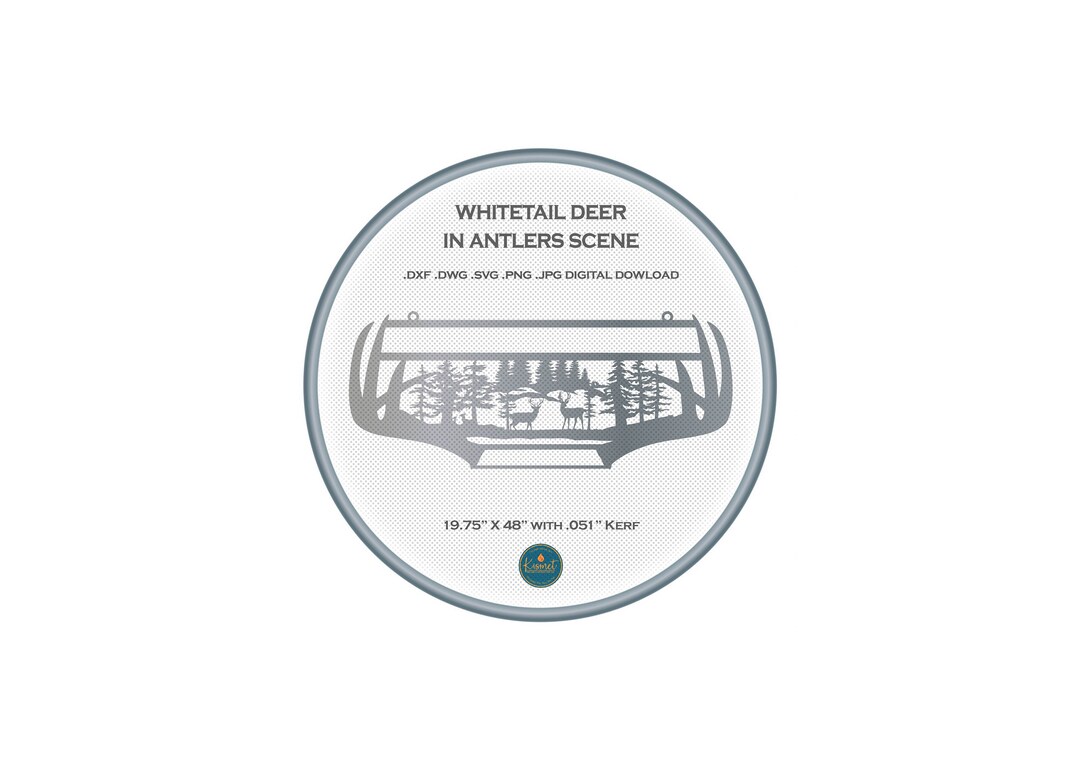 Deer Scene Dxf File for Cnc Plasma, Whitetail Deer Svg Files for Cnc ...