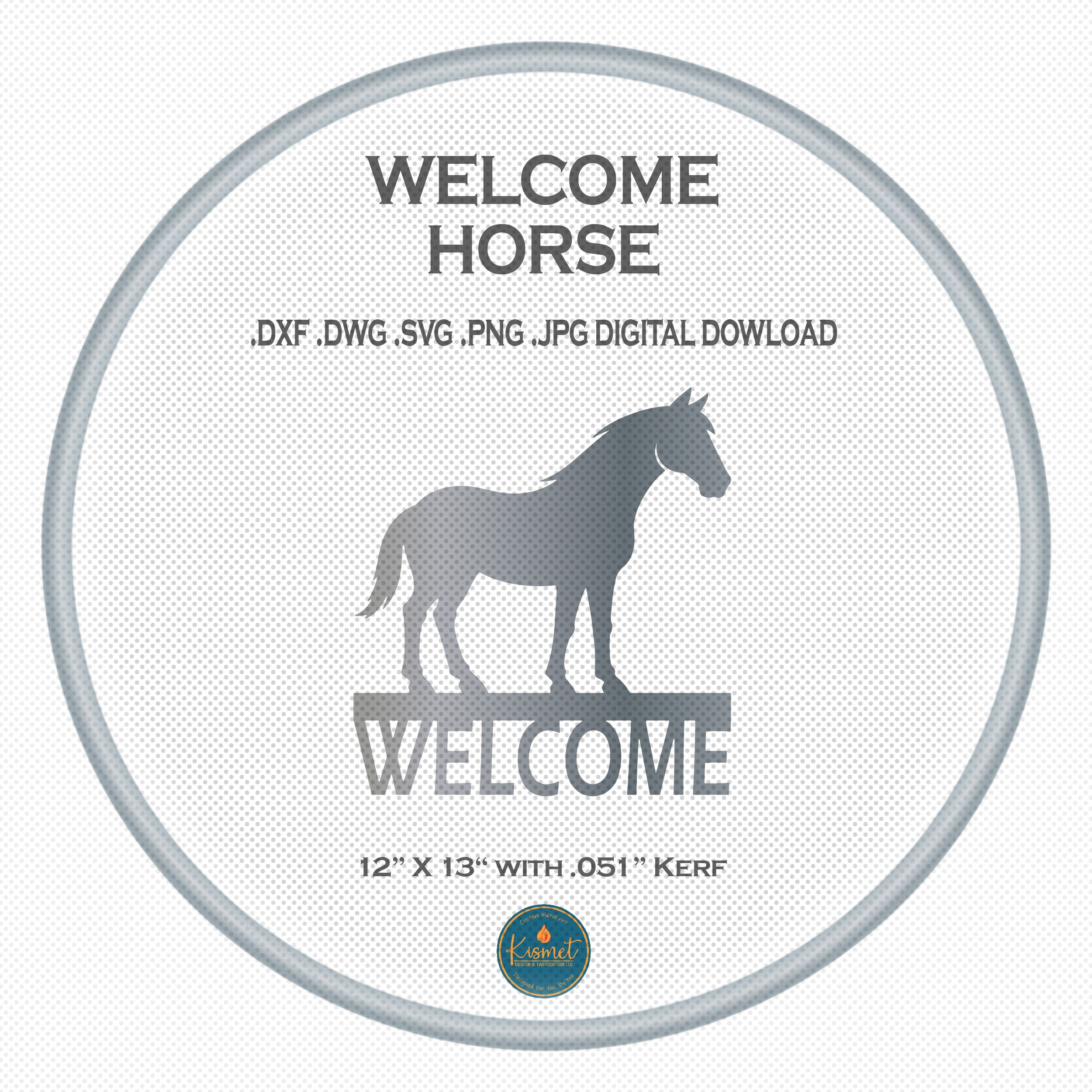 Horse Welcome Sign DXF, CNC Plasma, Laser Cut File, Xtool Cricut ...