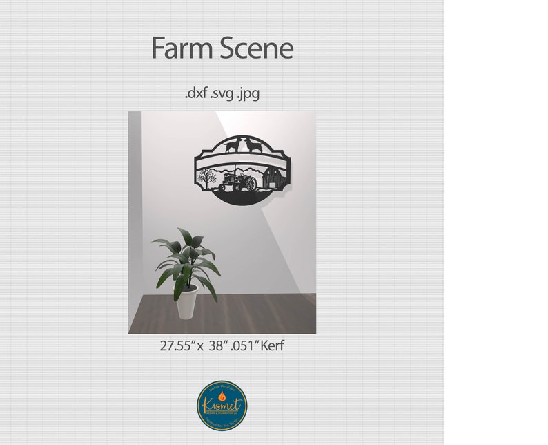 Custom Farm Scene Dxf File for Cnc Plasma Cutting, Personalized Farm ...