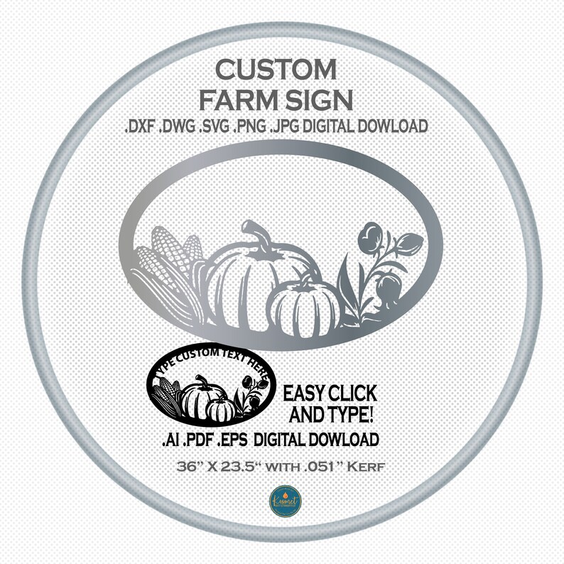 Custom Farm Sign DXF SVG, CNC Plasma Laser Cut Files, Xtool Cricut ...