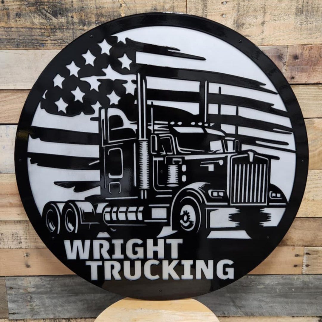 Semi Truck Dxf File for Cnc Plasma Cutting, American Truck Svg File for ...