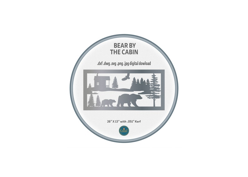 Bear Panel DXF Files: Rustic Nature Scene SVG for Cricut, Laser Cut ...