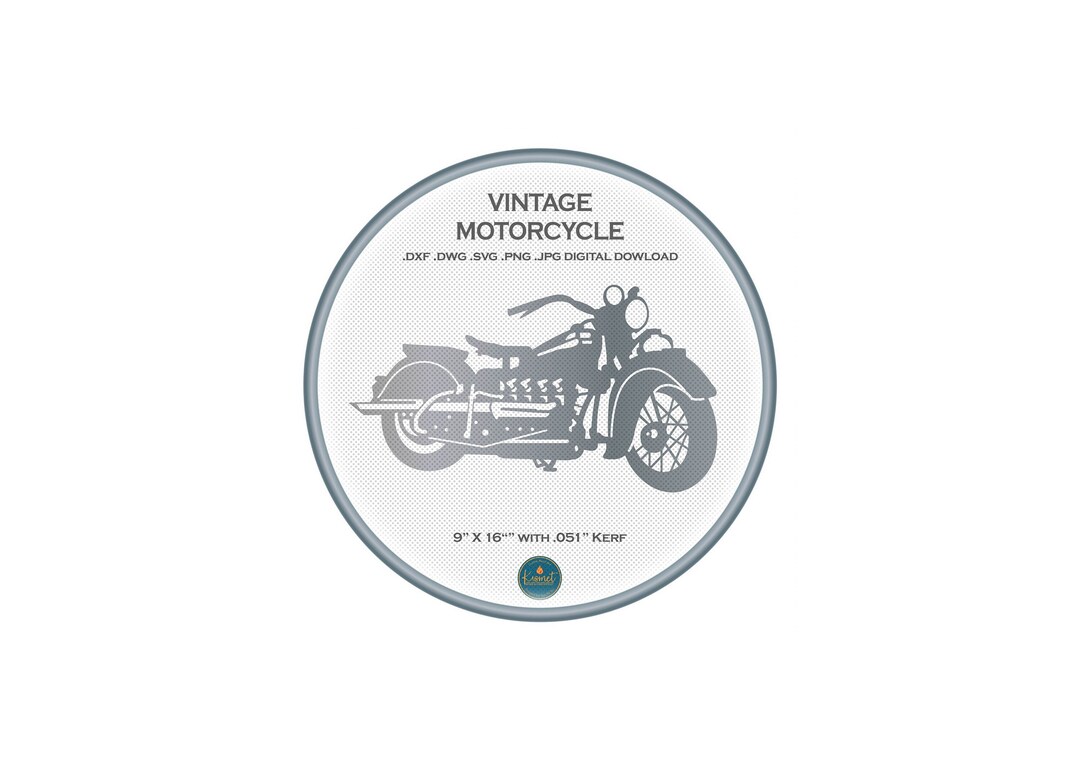 Vintage Motorcycle Sign Dxf Files for Cnc Plasma Cutting, Custom ...