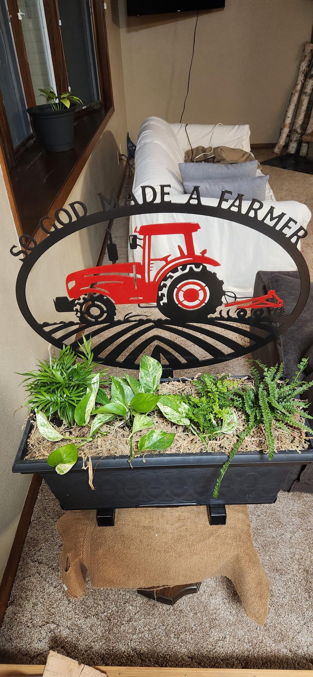 Farmer Tractor Farm Sign SVG, Laser Cut File, CNC Plasma Cutting DXF ...