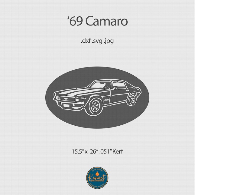 Camaro Ss Svg Files for Laser Cutting, Muscle Car Dxf Files for Plasma ...