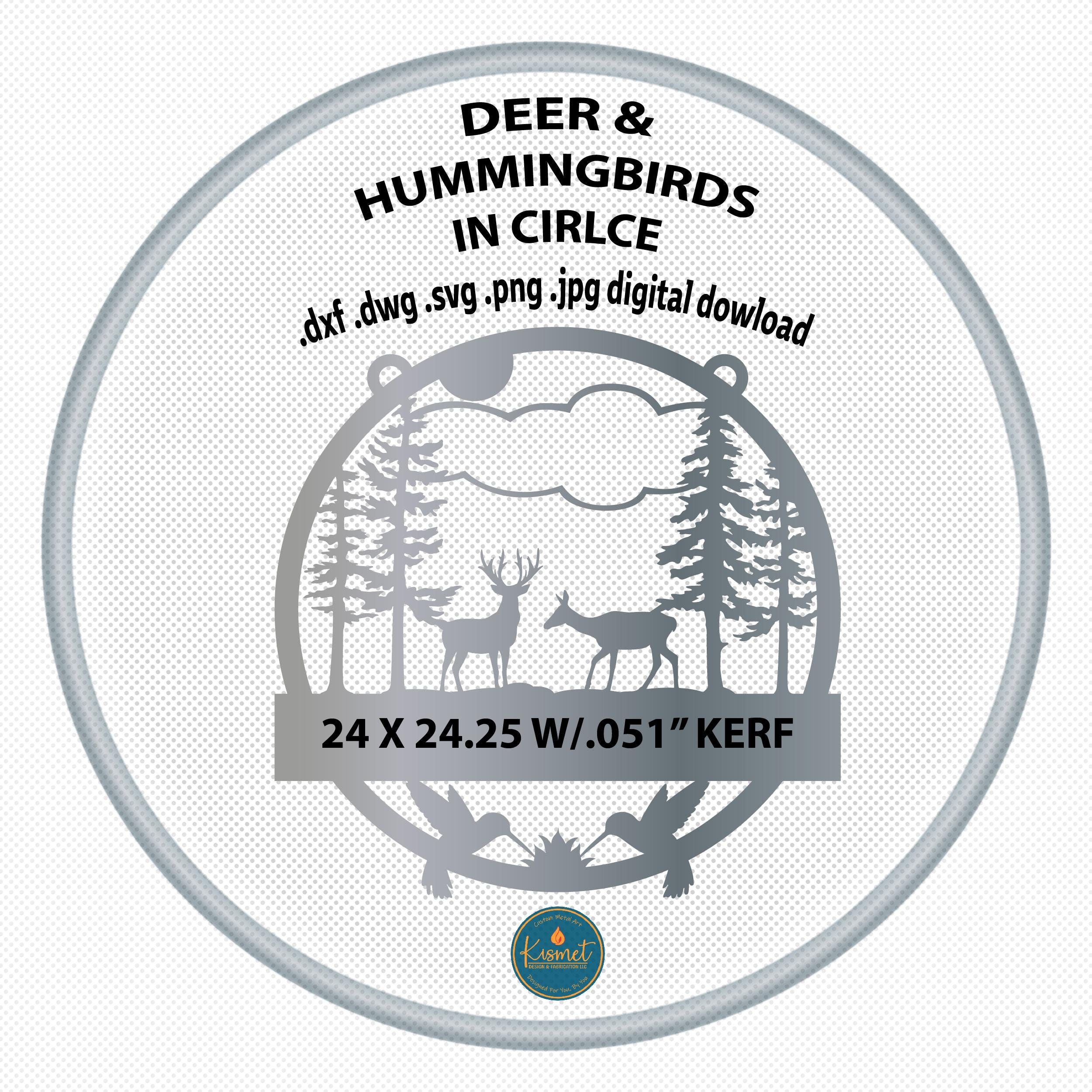 Deer Sign Dxf File for Cnc Plasma Cutting, Nature Scene Svg File for ...