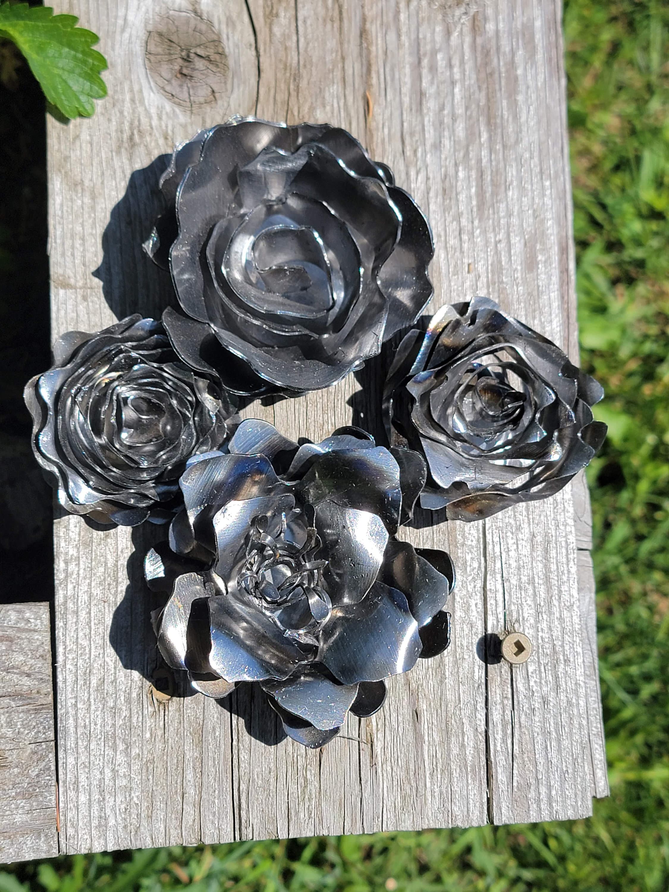 Rolled Flowers Svg, 3D Flowers Png Bundle, Metal Rose Dxf File for Cnc ...