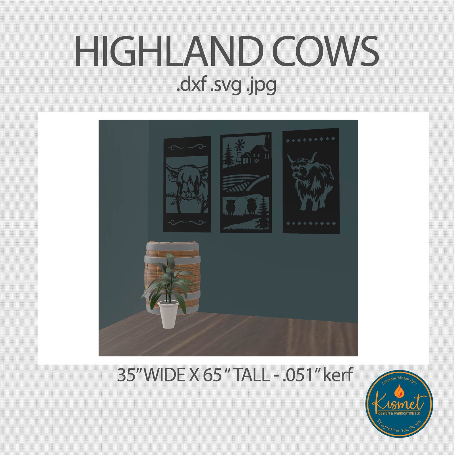 Highland Cow Dxf File for Plasma, Farm Png Laser Cut Files for Laser ...