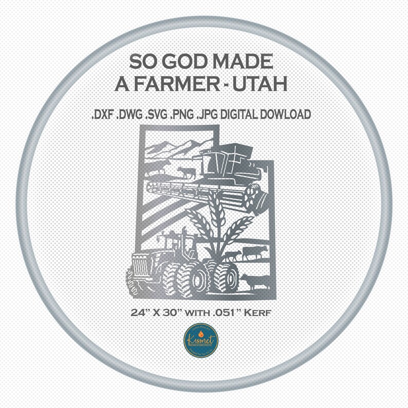Utah Sign Laser Cutting Files for Cnc, Farmer Sign Dxf File for Cnc ...