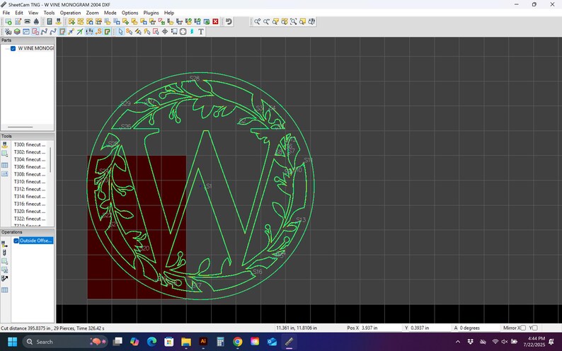 Letter W Monogram DXF SVG: CNC Plasma Laser Cut Files (digital Download ...