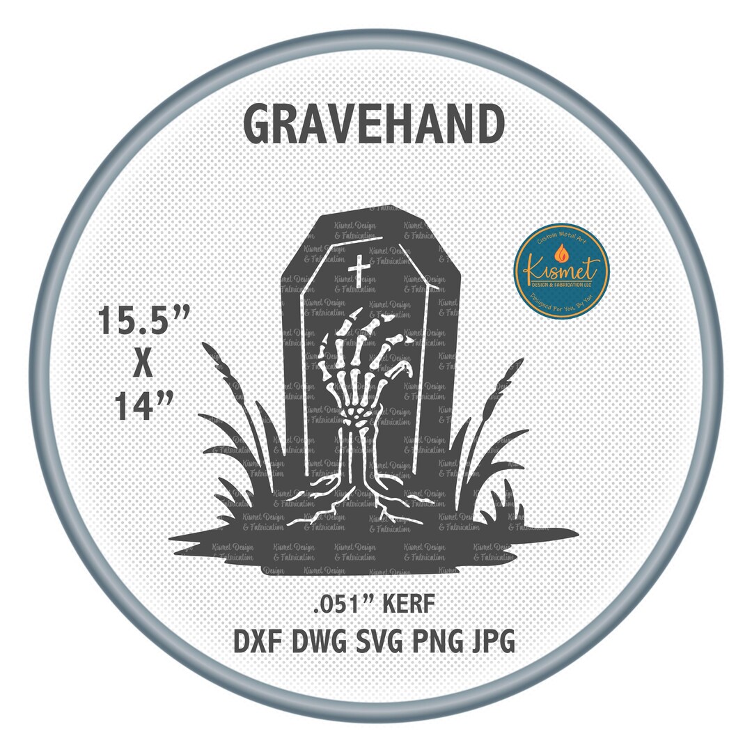 Skeleton Hand Headstone DXF File for CNC Plasma, Halloween SVG File ...
