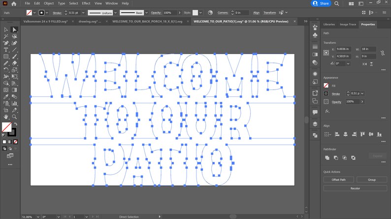Welcome Dxf File for Cnc Plasma, Patio Cut Files, Kismet Cut Ready DXF ...