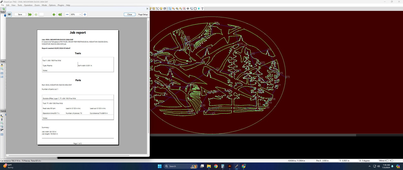 Duck Dxf File for Cnc Plasma Cut Sign, Duck Scene Svg File for Laser ...