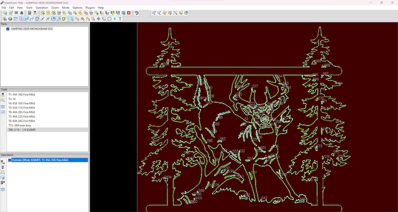 Personalized Deer Metal Sign Dxf Files for Plasma Cutter, Monogram Deer ...