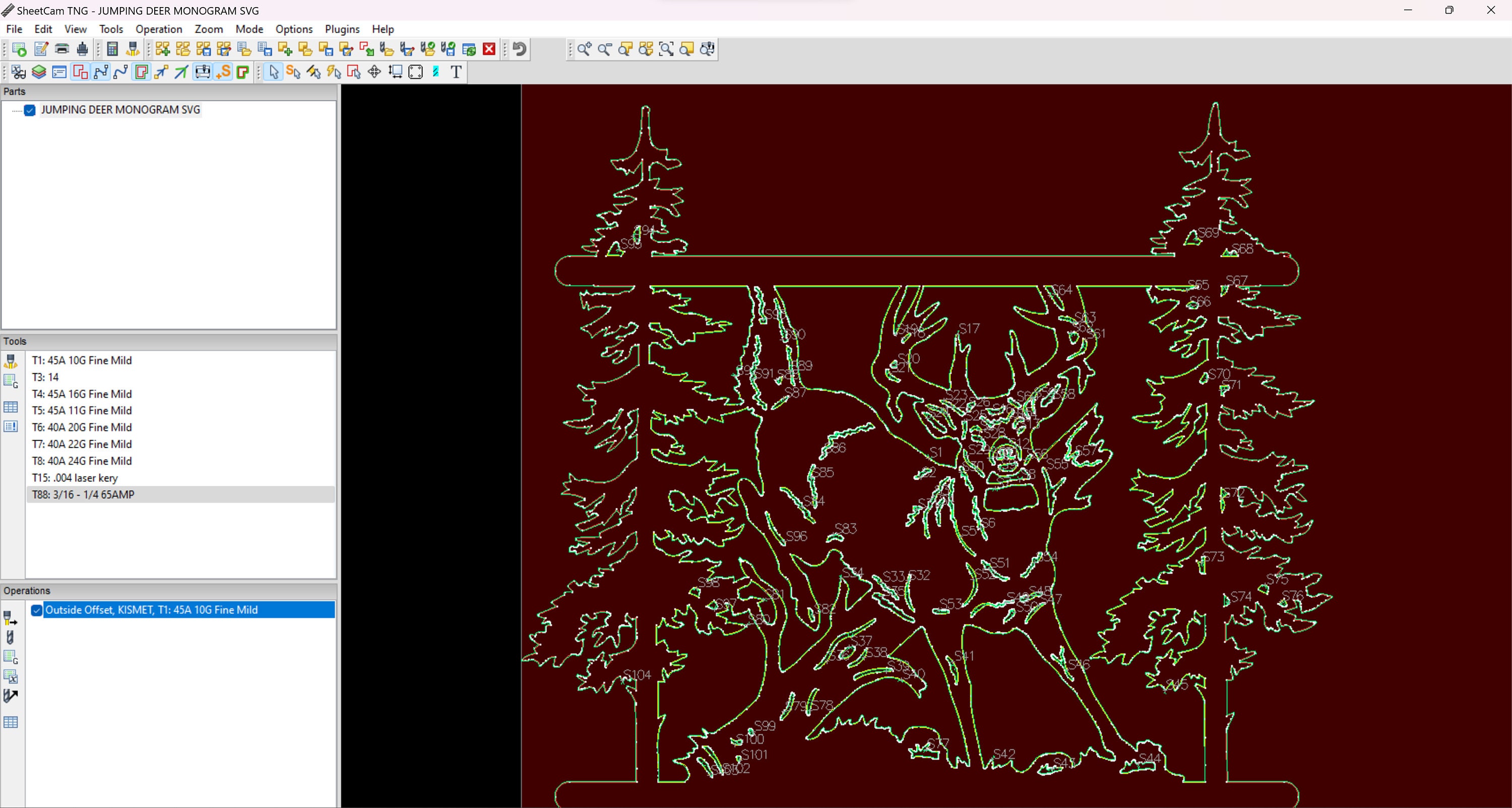 Personalized Deer Metal Sign Dxf Files for Plasma Cutter, Monogram Deer ...