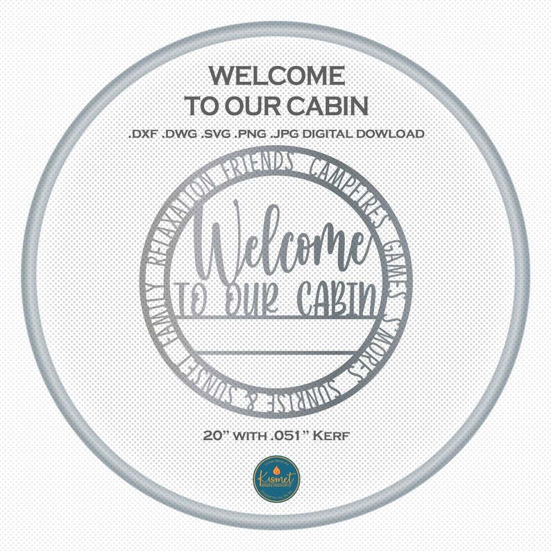 Welcome to Our Cabin Sign Dxf Files for Cnc Plasma Cutter - Etsy