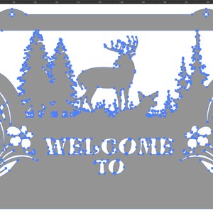 Custom Deer Sign Dxf File for Plasma Cutter, Whitetail Deer Cnc Plasma ...