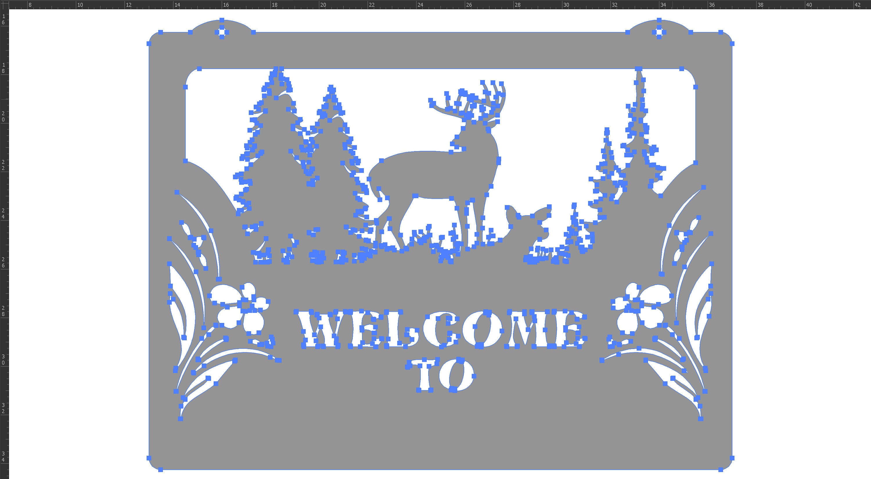 Custom Deer Sign Dxf File for Plasma Cutter, Whitetail Deer Cnc Plasma ...