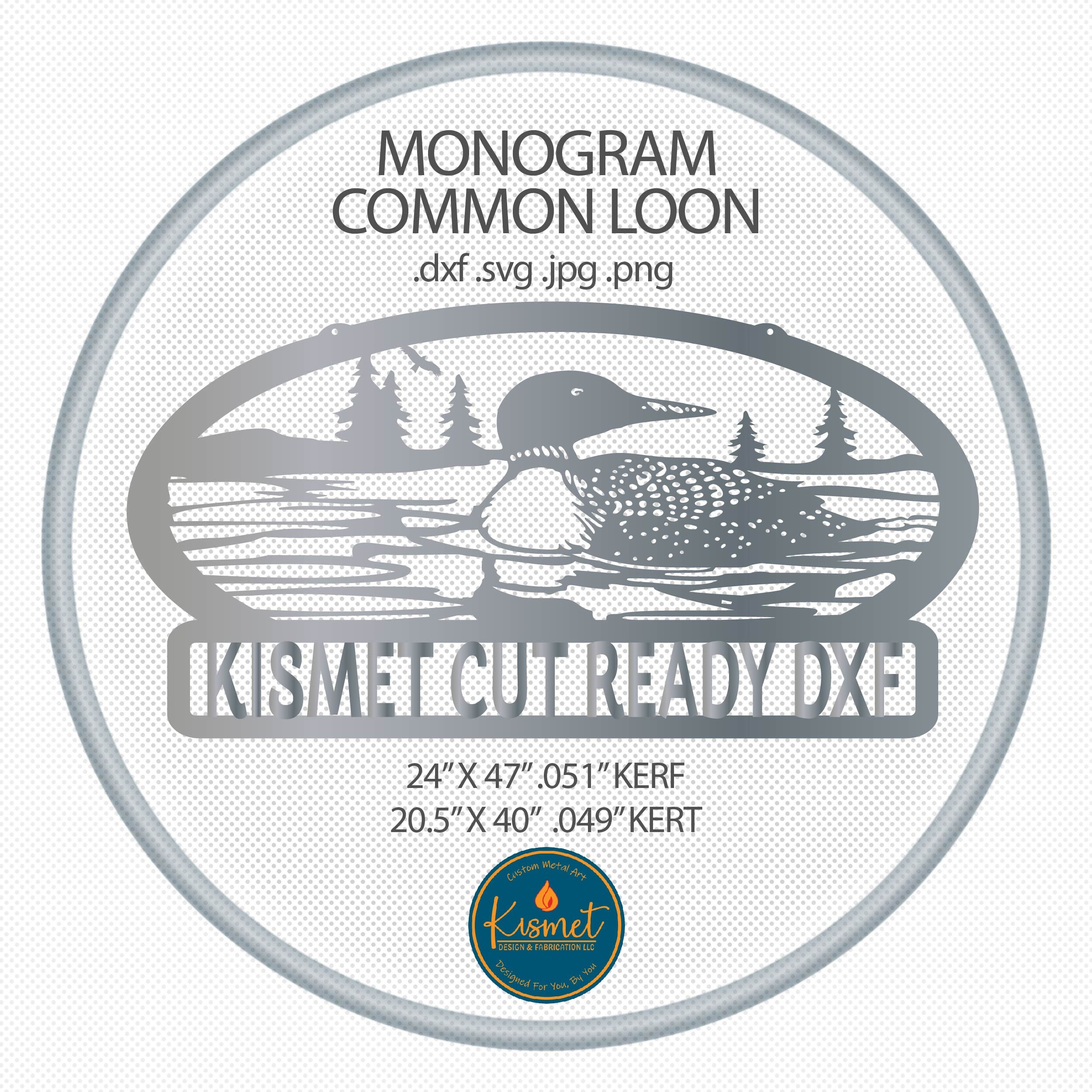 Common Loon Sign Cut File for Plasma Cutter, Personalized Dxf File for ...
