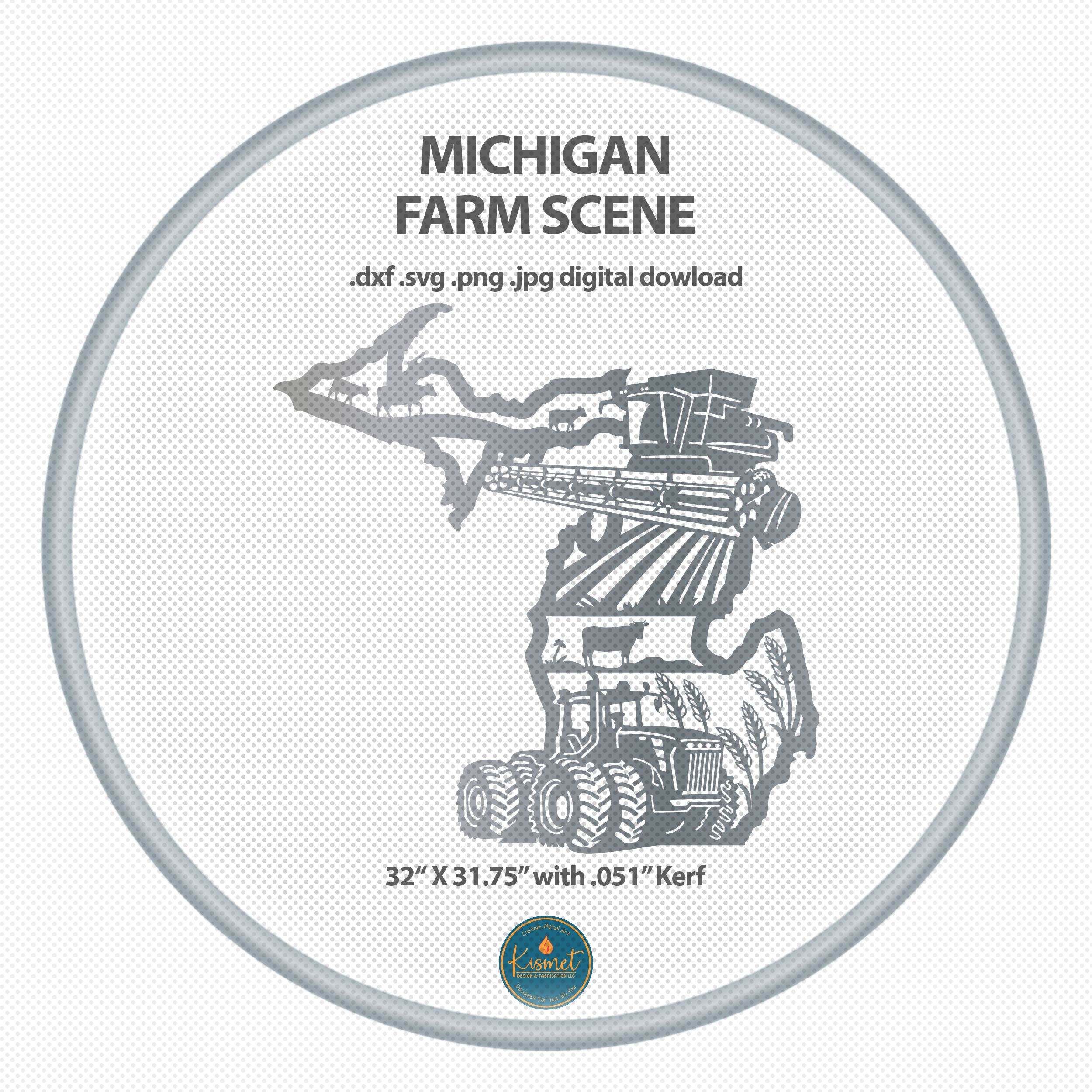 Michigan Farm Sign DXF SVG File, Laser Cut Files, CNC Plasma, Xtool ...