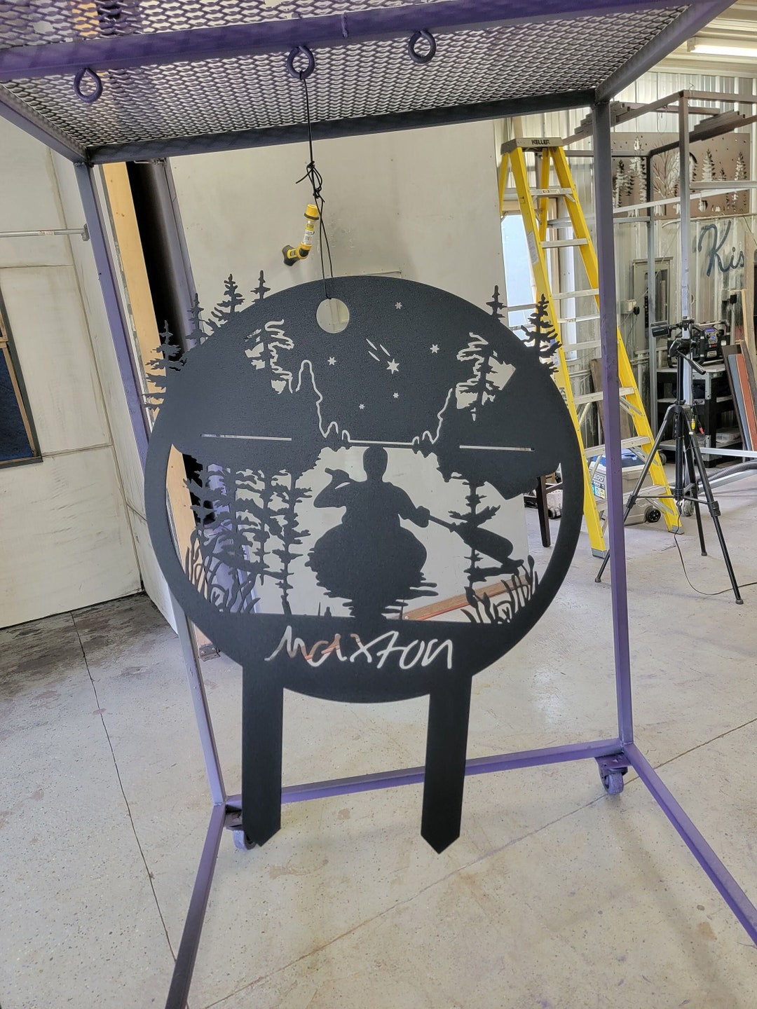 Personalized Canoe Sign Dxf File for Cnc Plasma Cutting, Nature Scene ...