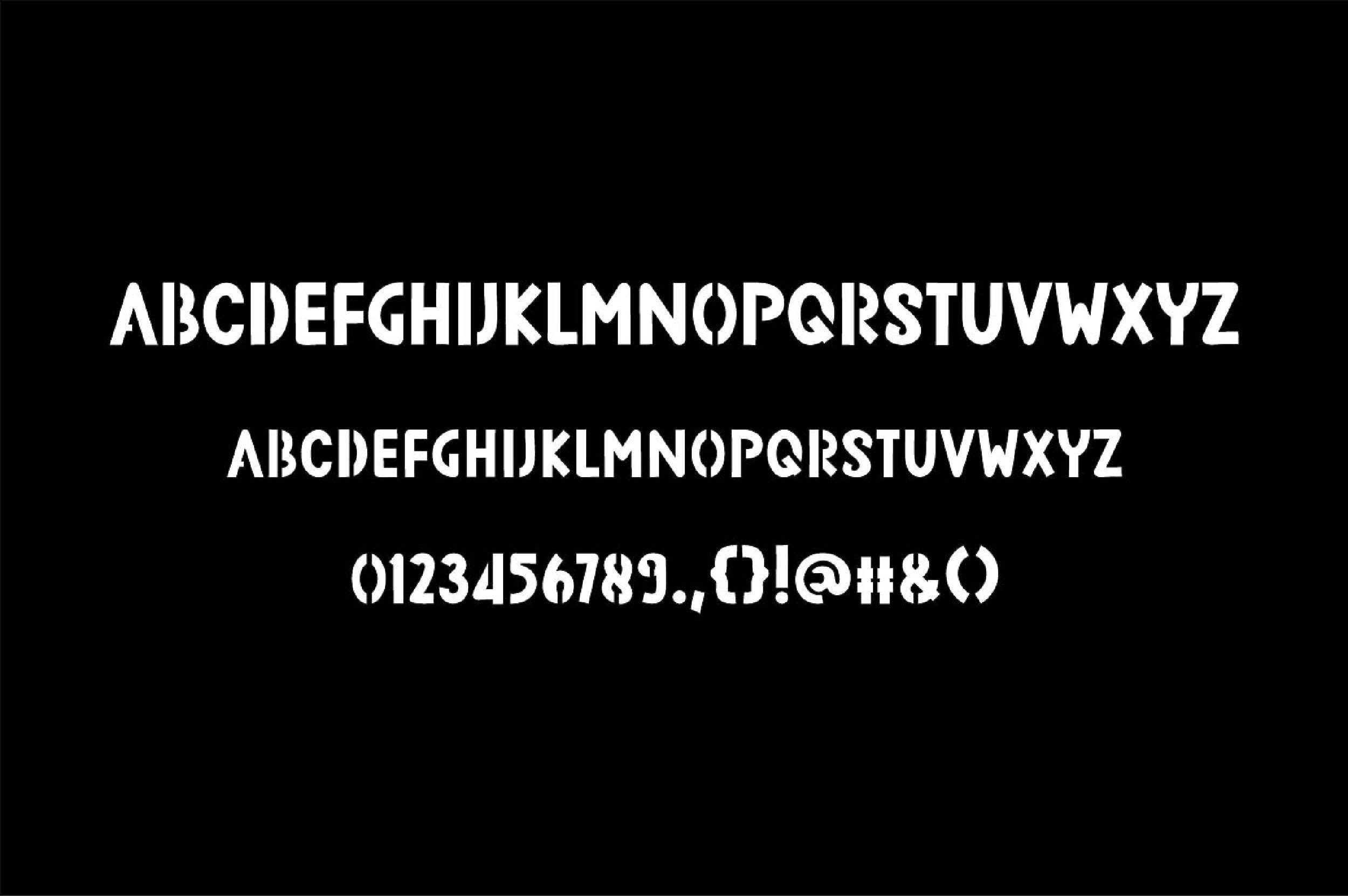 Stencil Font Svg Files for Cnc, Serif Font Ttf Digital Download, Sans ...