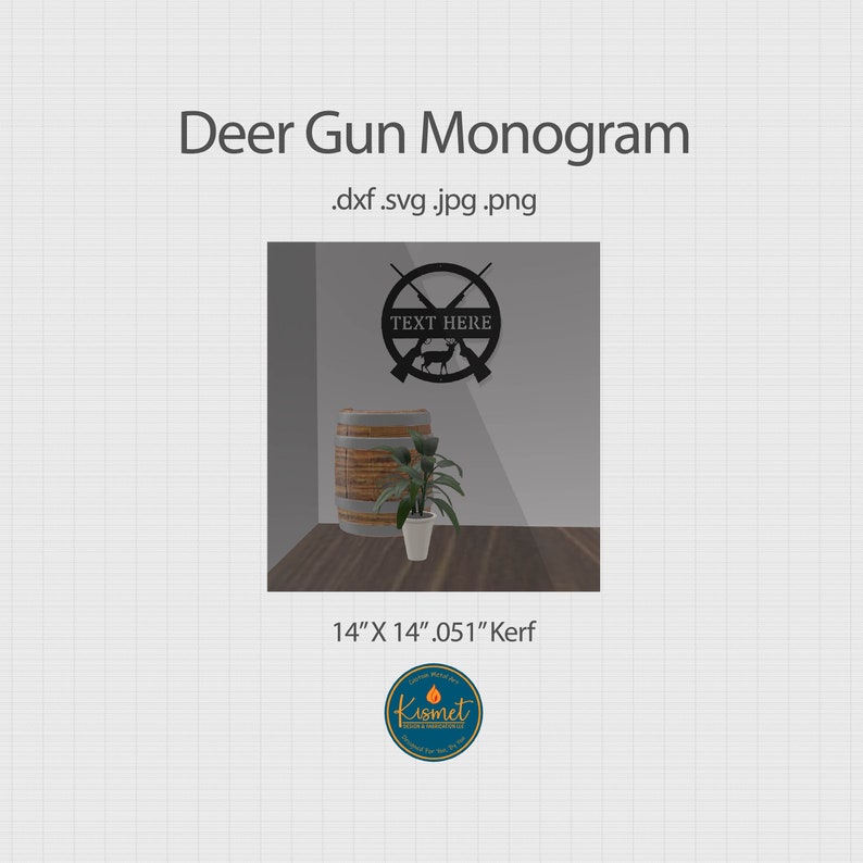 Personalized Deer Dxf Files for Plasma Cut, Hunting Png Files for Laser ...