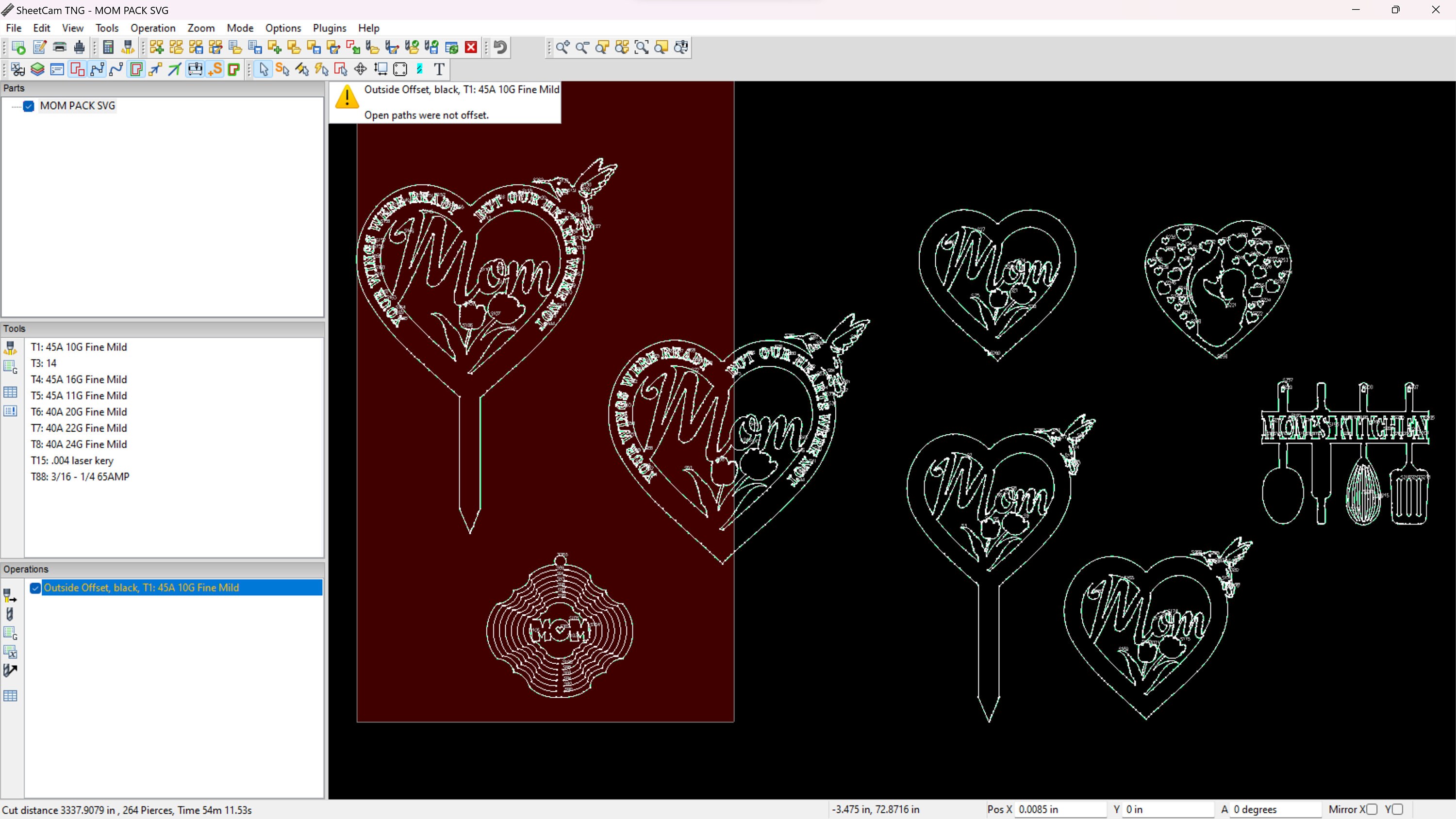 Mothers Day Dxf File Bundle for Plasma Cutting, Mom Svg File for Laser ...