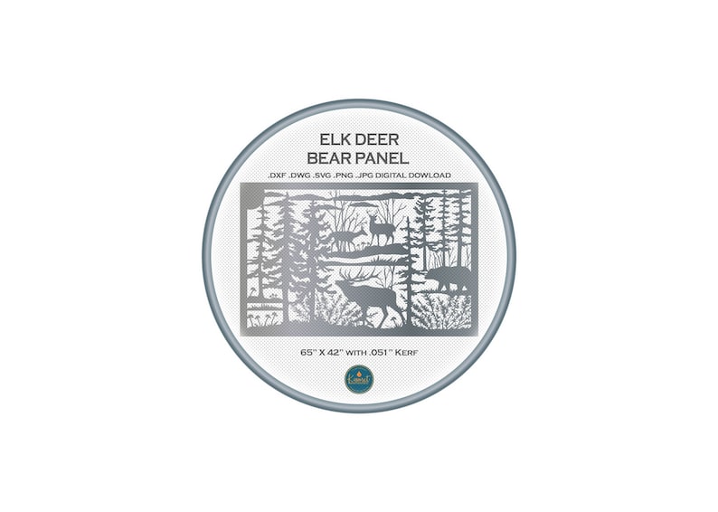 Wildlife Panel Dxf File for Cnc Plasma, Elk Panel Svg Files for Laser ...