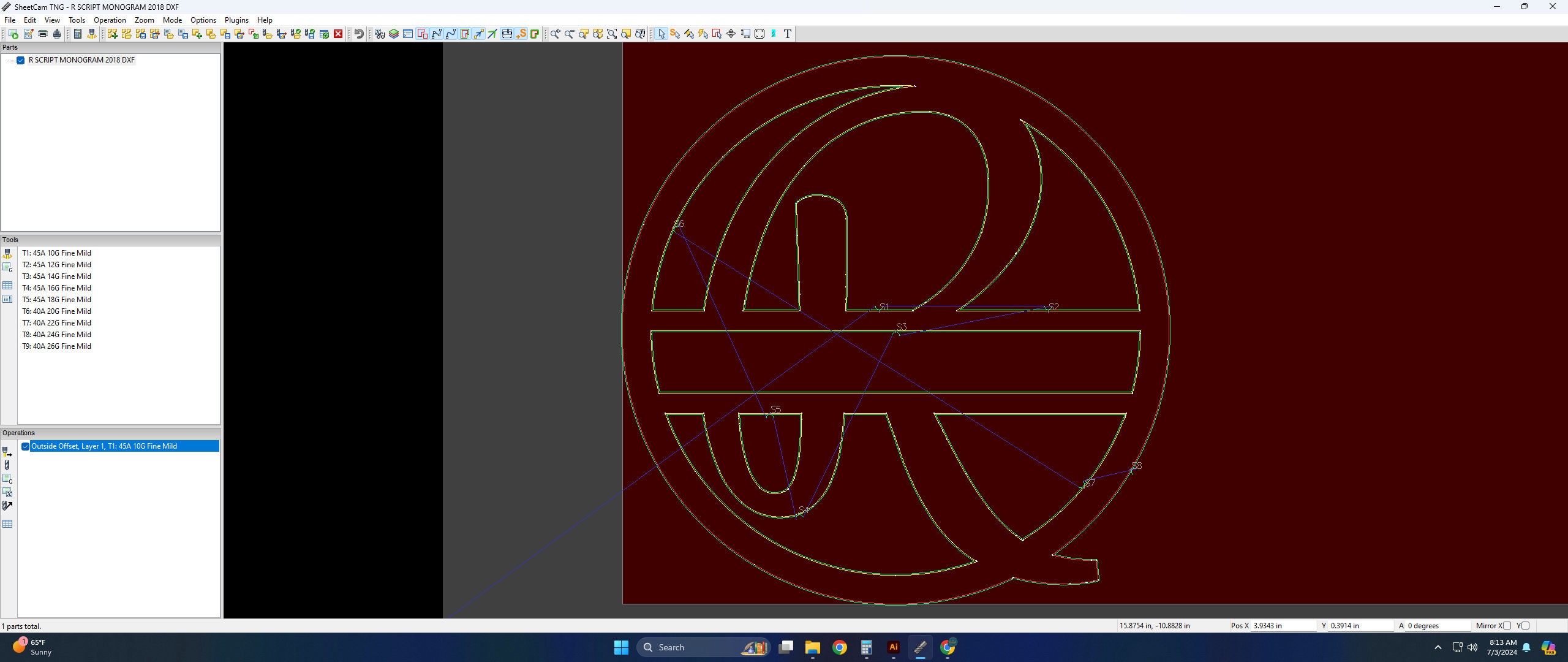 R Split Letter Monogram SVG, CNC Plasma DXF, Laser Cut File, Xtool ...