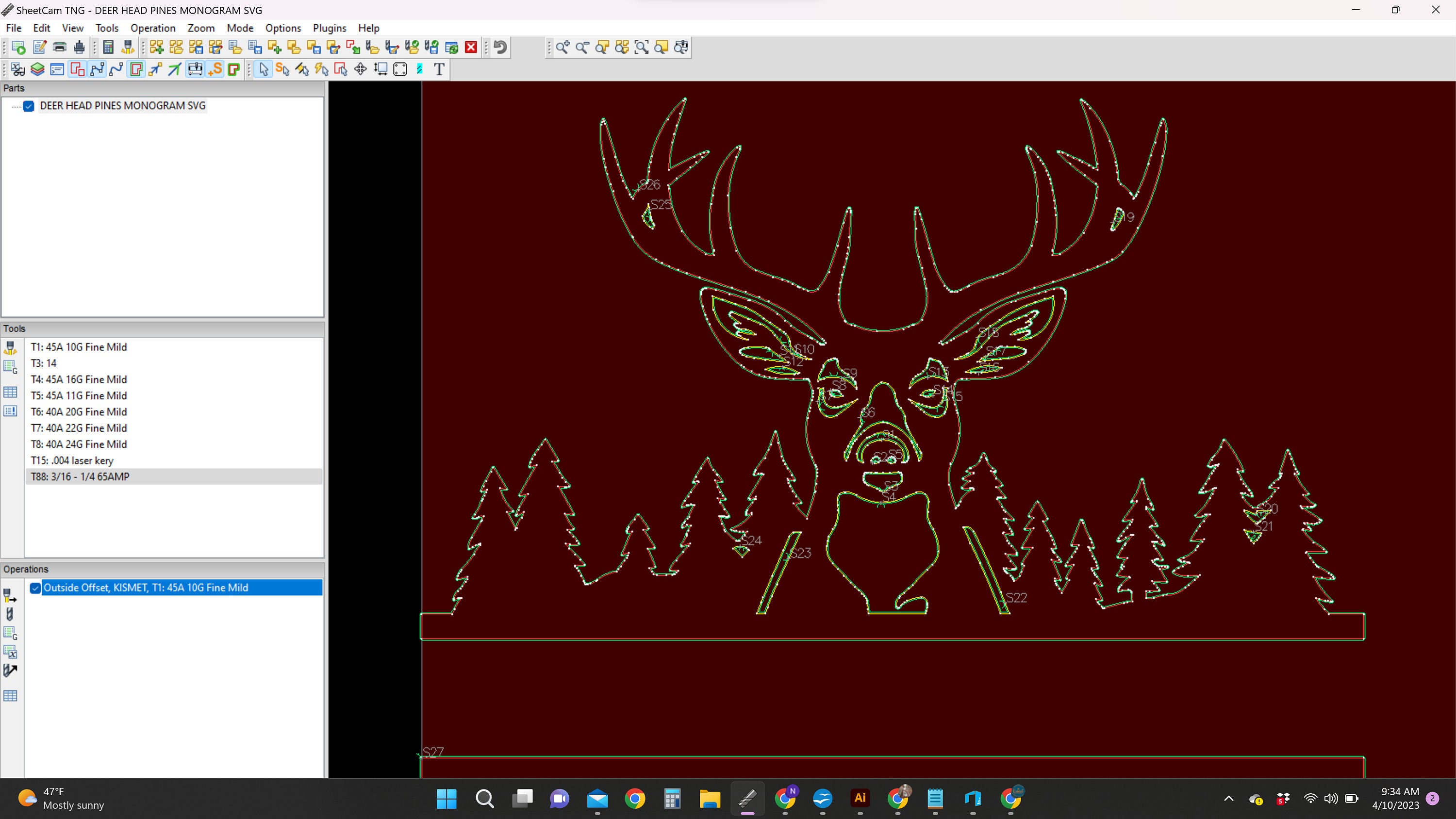 Personalized Deer Dxf File for Cnc Plasma, Hunting Dxf Cut Files for ...