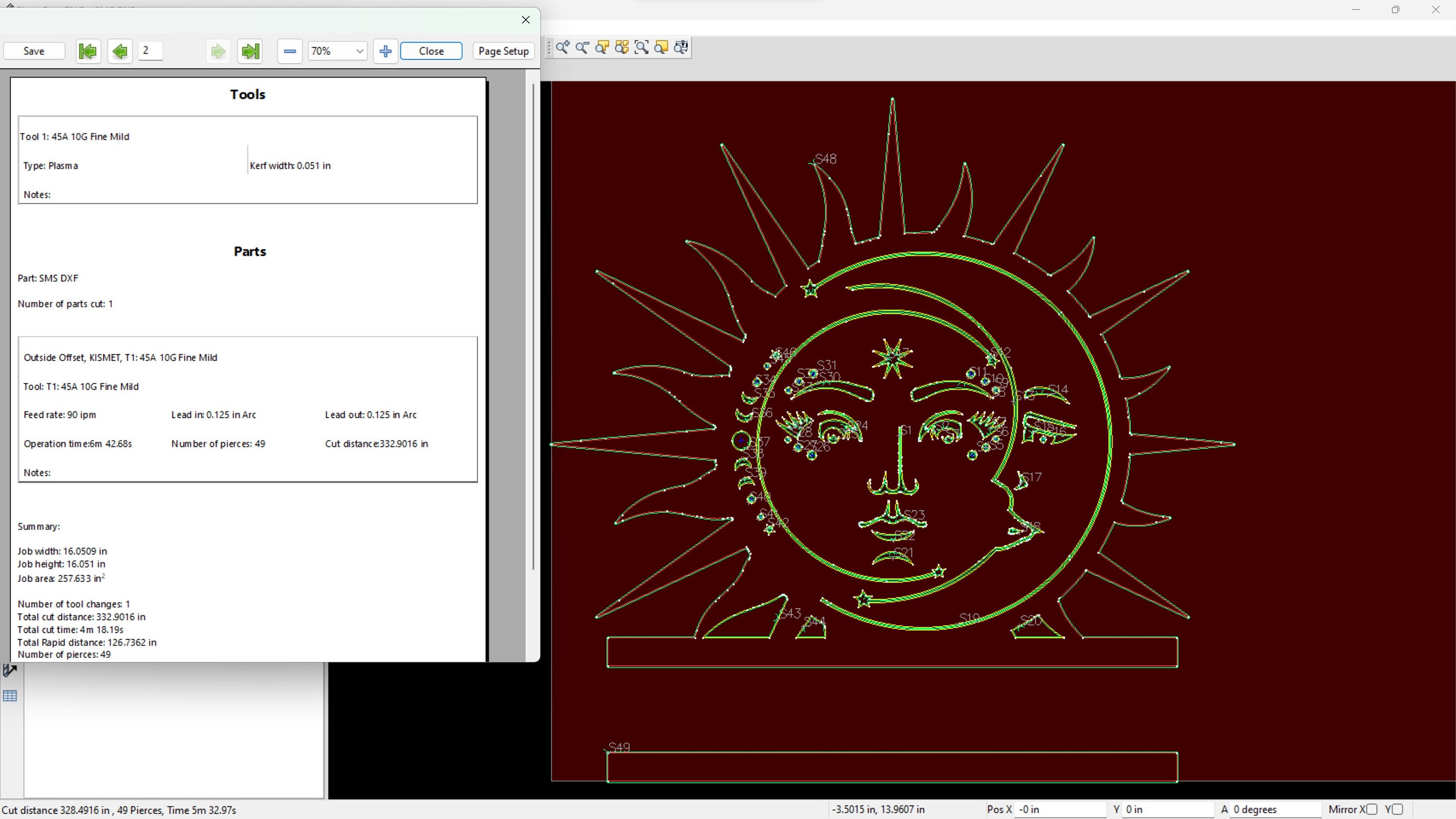 Monogram Dxf File for Cnc Plasma, Sun and Moon Svg Files for Laser ...