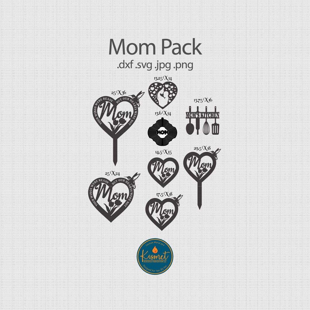 Mothers Day Dxf File Bundle for Plasma Cutting, Mom Svg File for Laser ...