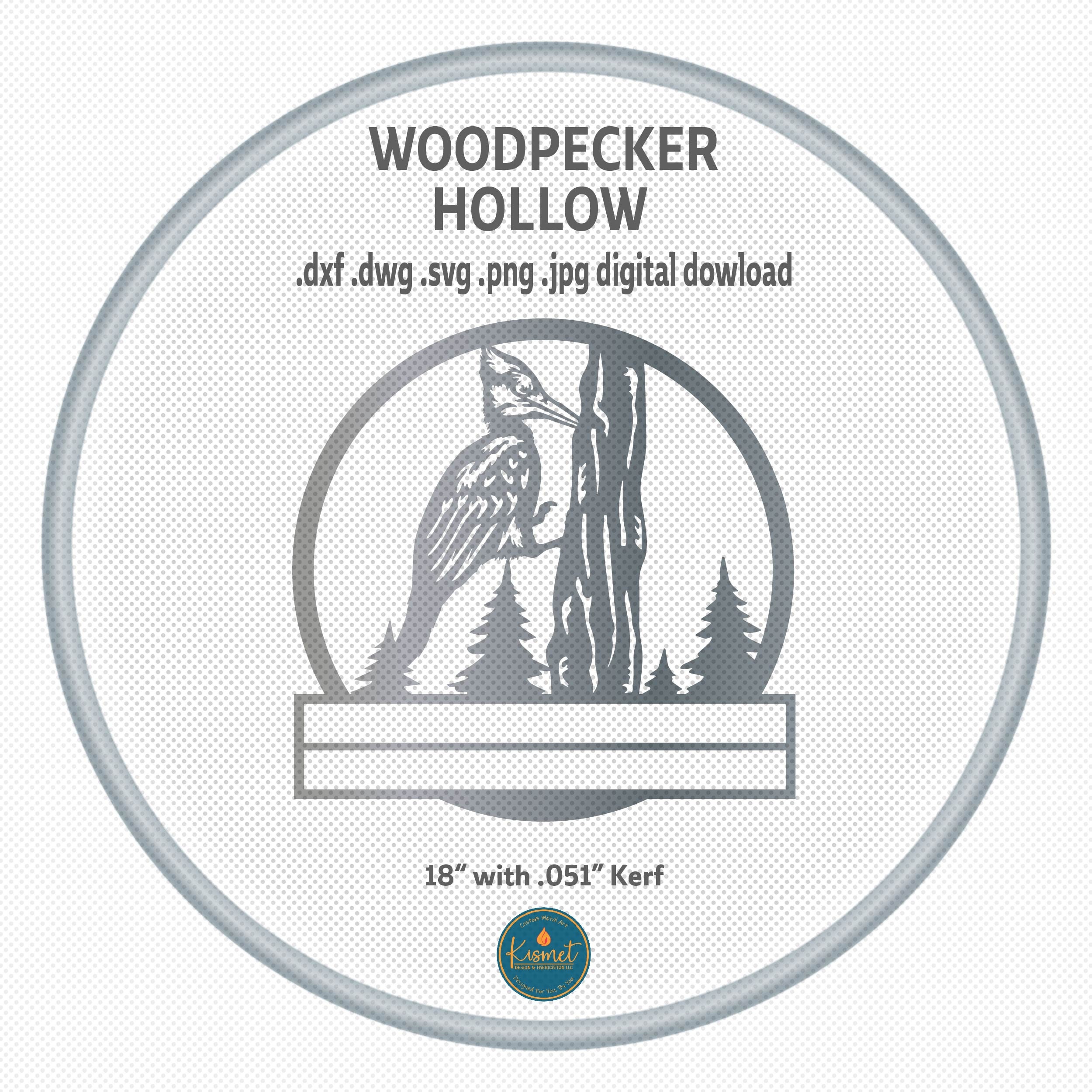 Woodpecker Sign DXF SVG: CNC Plasma Laser Cut File (digital Download ...