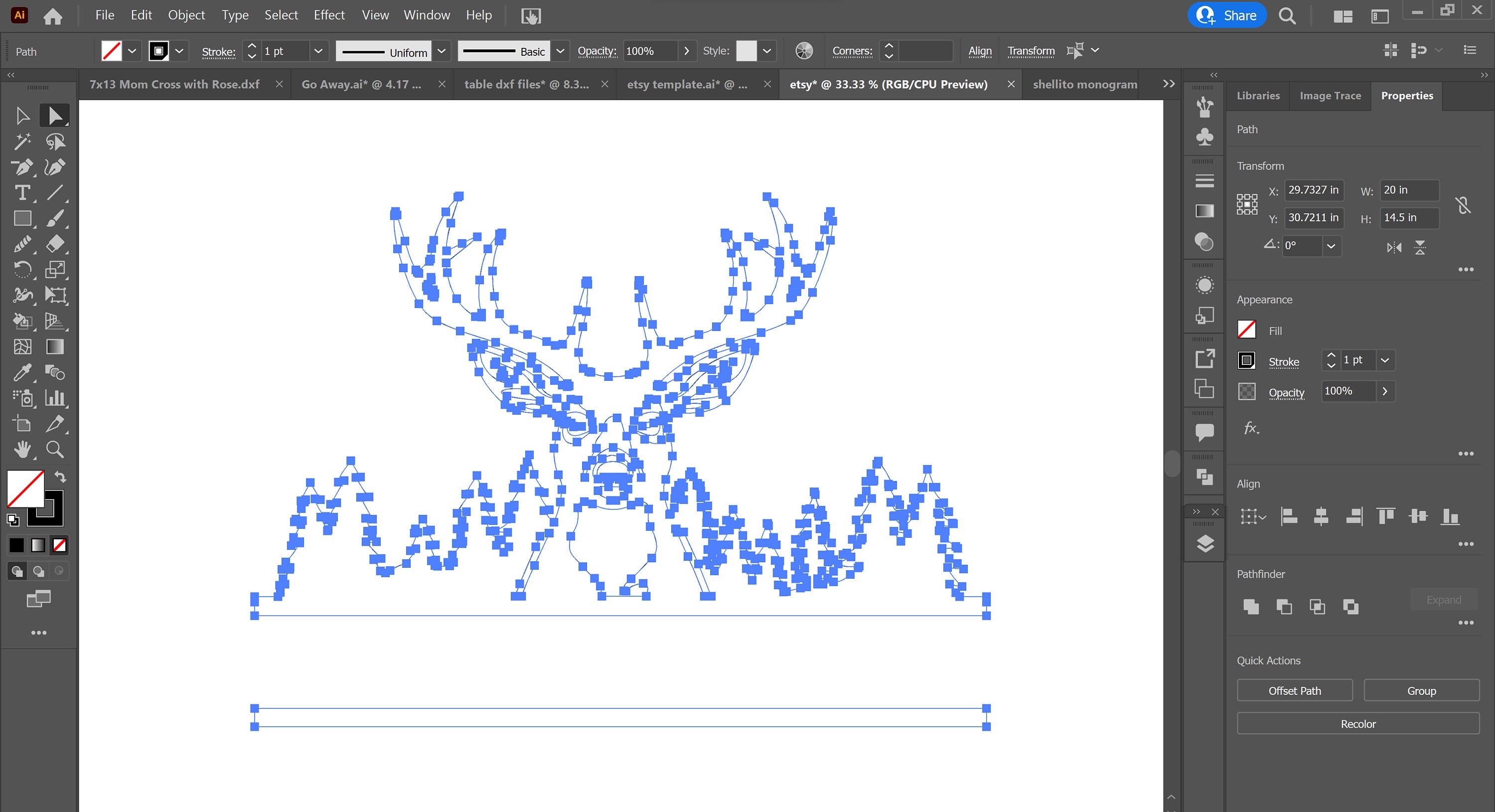 Personalized Deer Dxf File for Cnc Plasma, Hunting Dxf Cut Files for ...