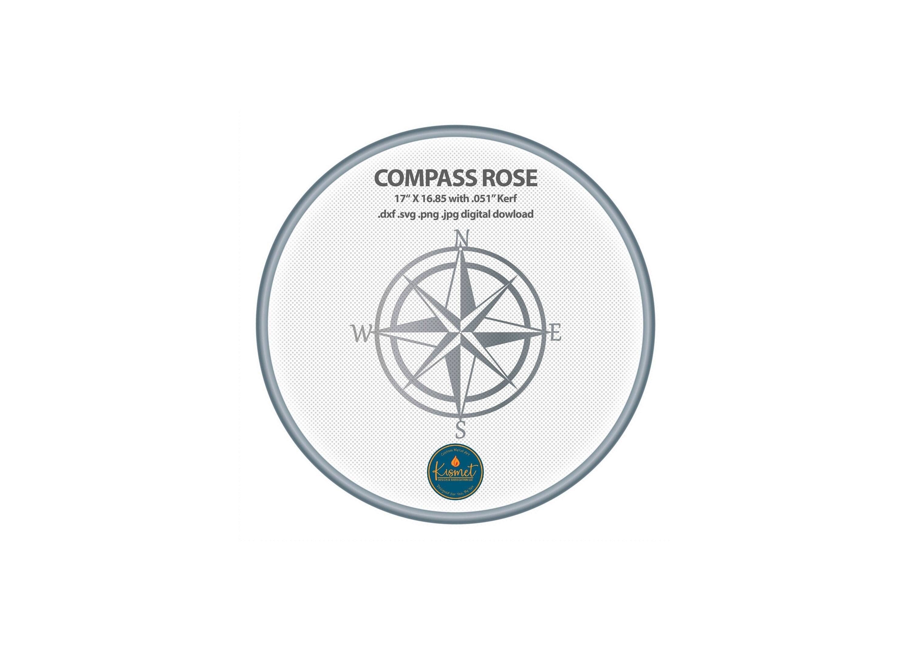 Compass Sign Dxf Files for Cnc Plasma Cutter, Adventure Sign Dxf Cut ...