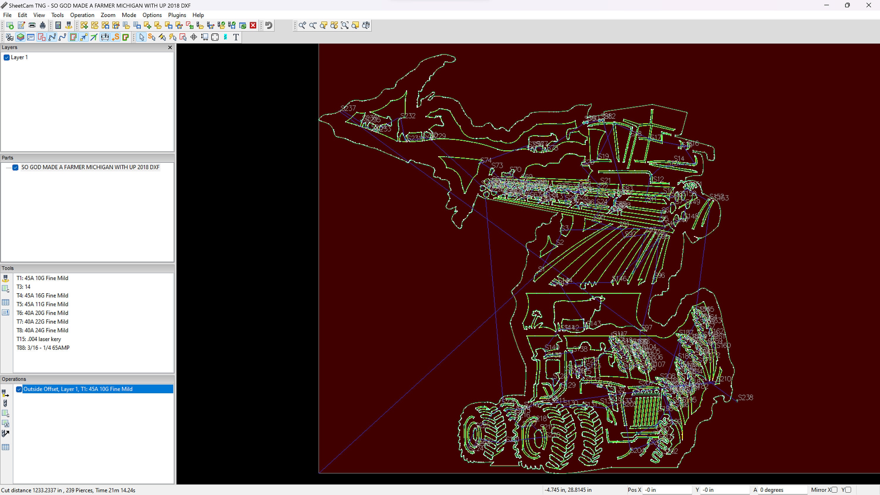 Michigan Sign Laser Cutting Files for Cnc, God Made a Farmer Sign Dxf ...
