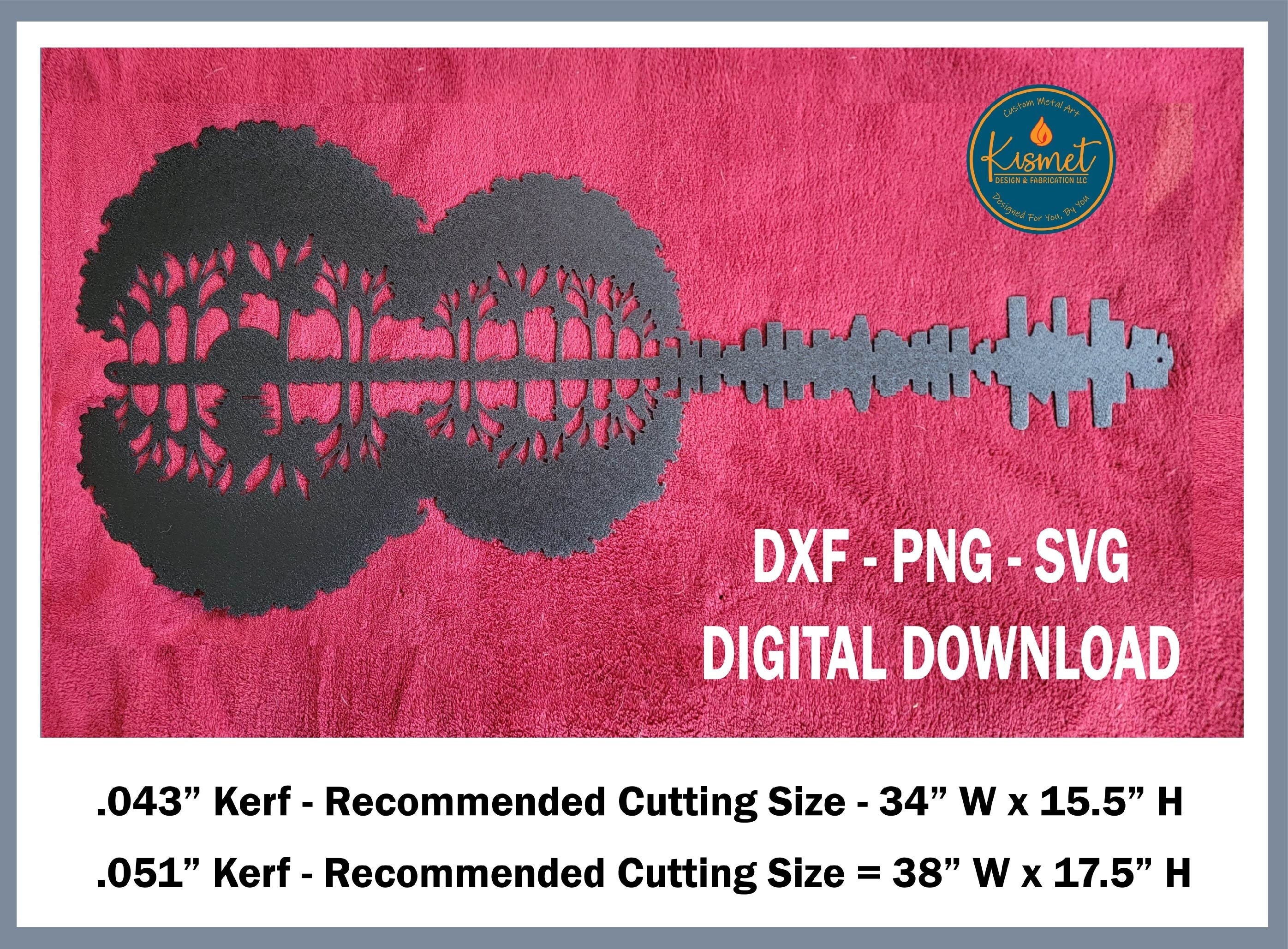 Guitar Sunset Metal Wall Art, CNC Plasma Laser Cut File (digital ...