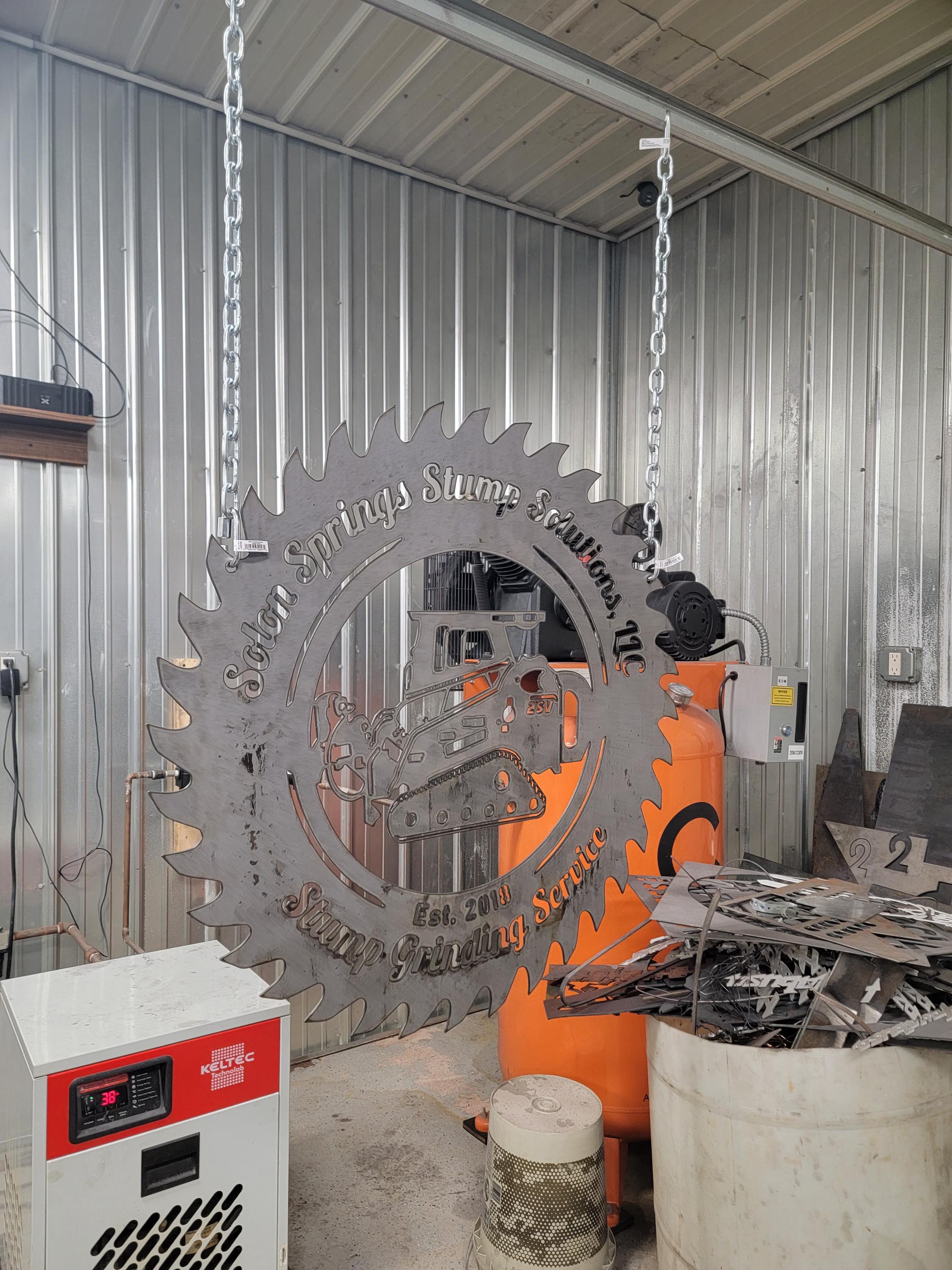 Stump Grinder Logo Sign Svg Files for Laser Cutter, Forestry Sign Dxf ...