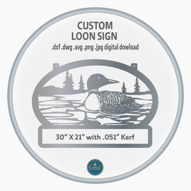 Loon Sign SVG, Laser Cut File, CNC Plasma Cutting DXF File, Cricut, Png ...