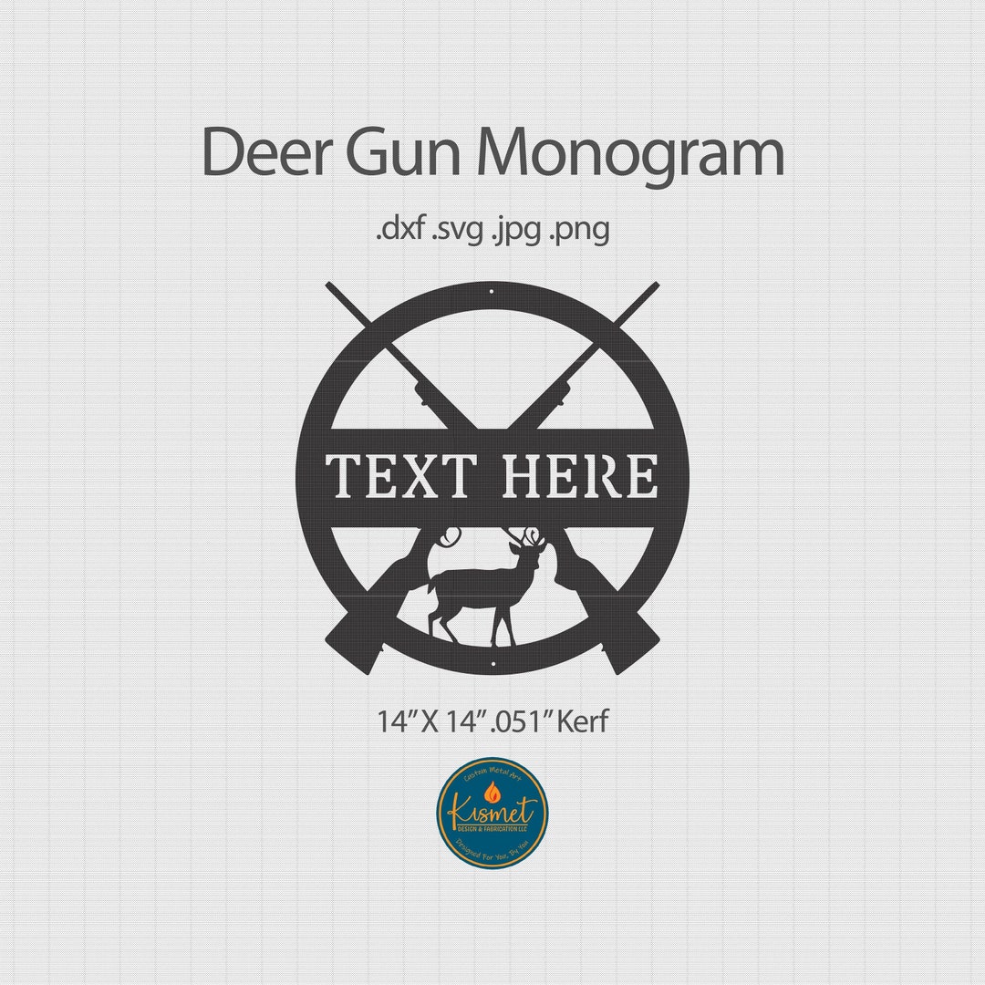 Personalized Deer Dxf Files for Plasma Cut, Hunting Png Files for Laser ...