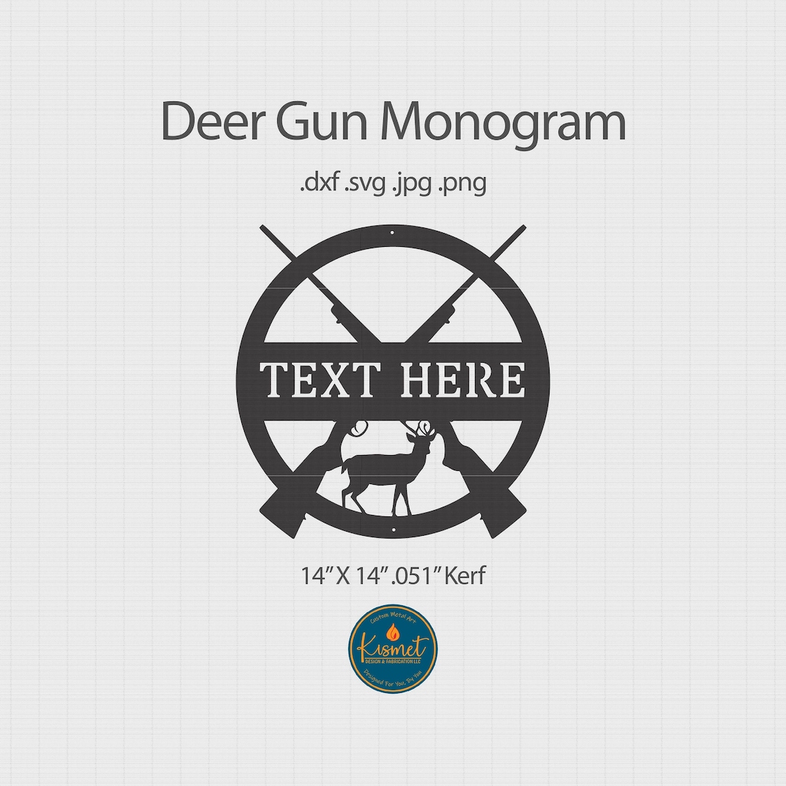 Deer Hunting Sign SVG, Buck Monogram DXF, Laser Cut File, CNC Plasma ...