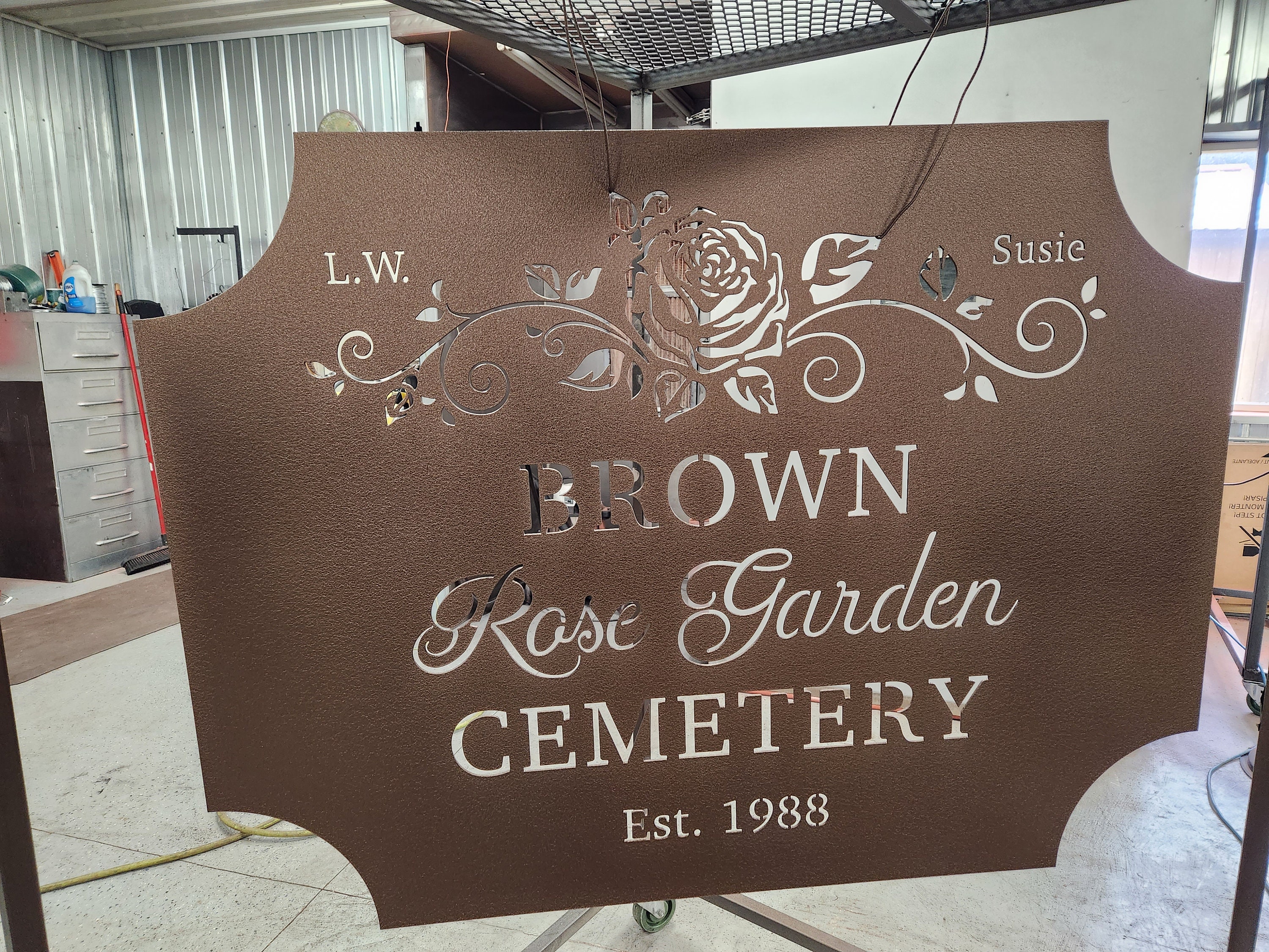 Metal Garden Sign Dxf Files for Plasma, Cemetery Sign Svg Files for ...