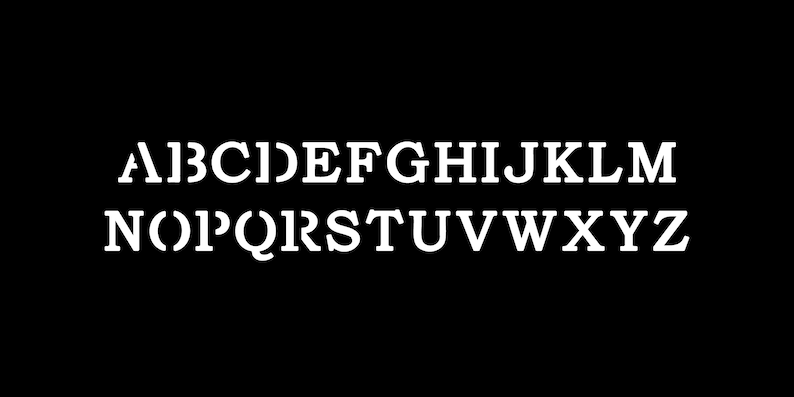 Font Svg Files for Cnc, Serif Font Ttf Digital Download, Stencil Font ...