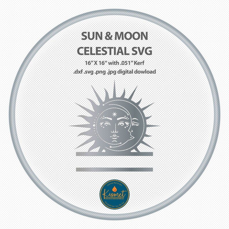 Monogram Dxf File for Cnc Plasma, Sun and Moon Svg Files for Laser ...